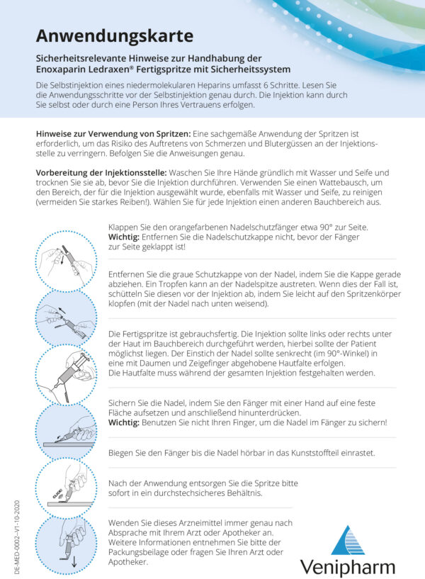 Patienten - Enoxaparin Ledraxen